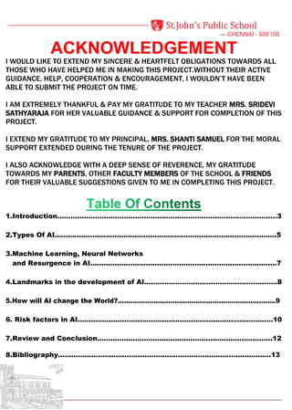 Artificial intelligence - the futuristic world | DOCX