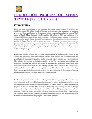 Production process of Shirt | PDF