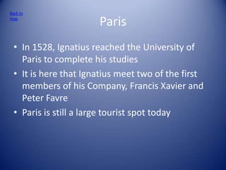 The Life of St. Ignatius | PPTX