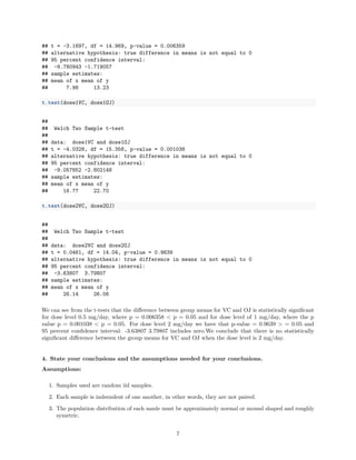 Statistical Inference Course Project Project - Part2 | PDF