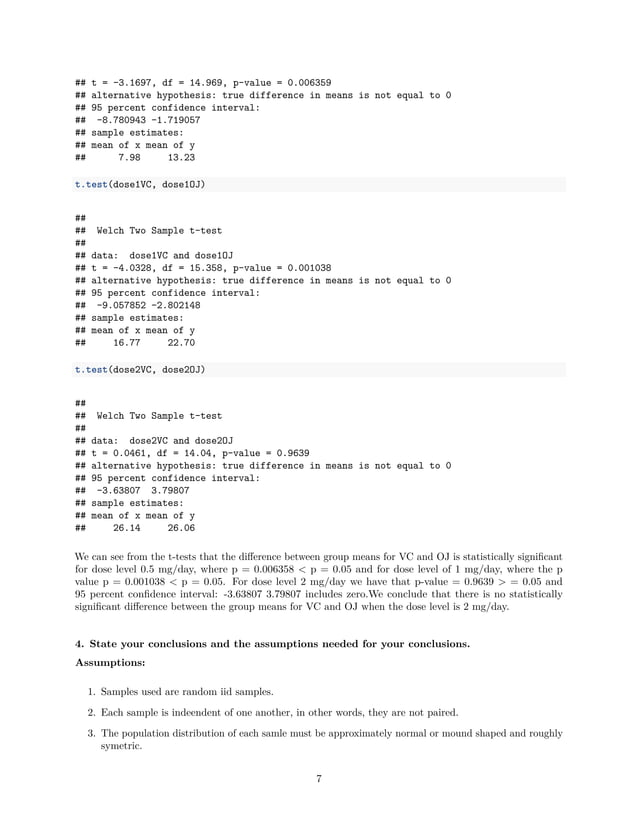 Statistical Inference Course Project Project Part2 Pdf