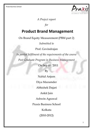 Sony Brand Equity MEasurement | DOCX