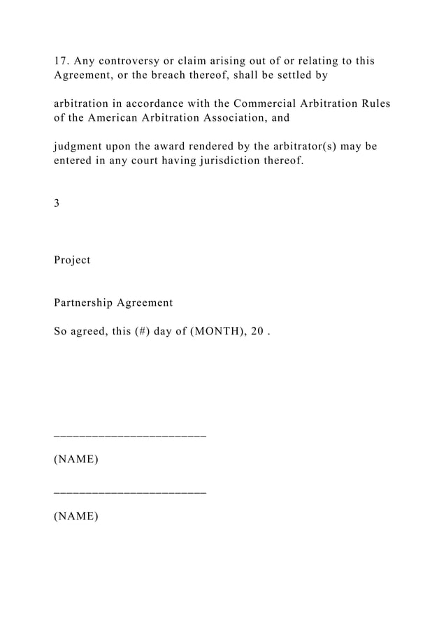 Project Partnership Agreement Partnership .docx