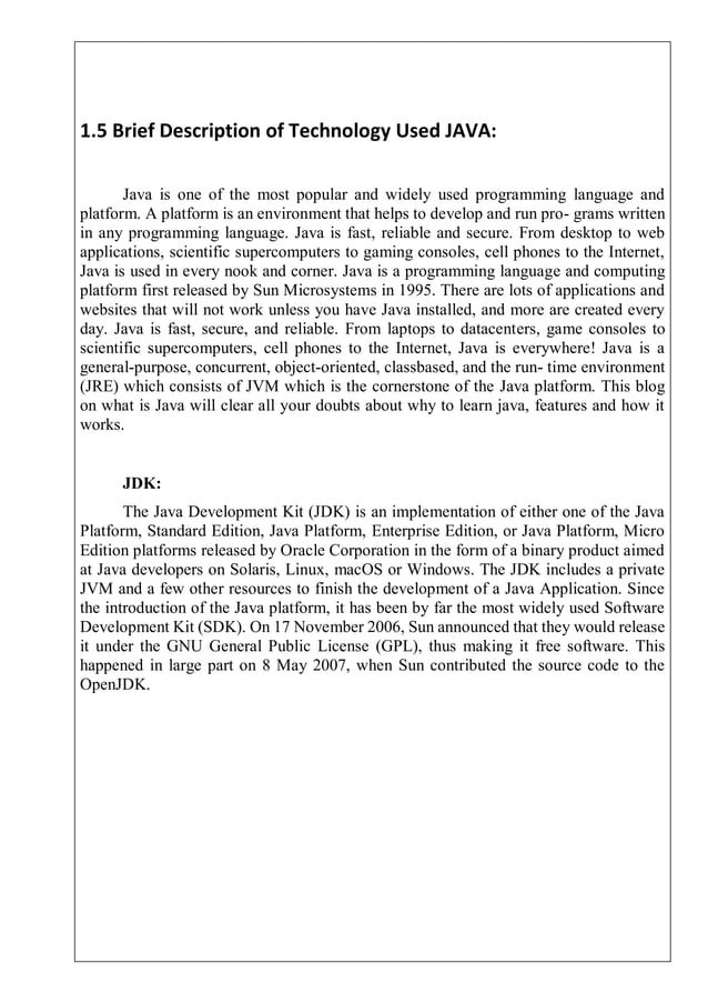 ProjectPDF.pdf project documentation pdf | PDF | Programming Languages | Computing