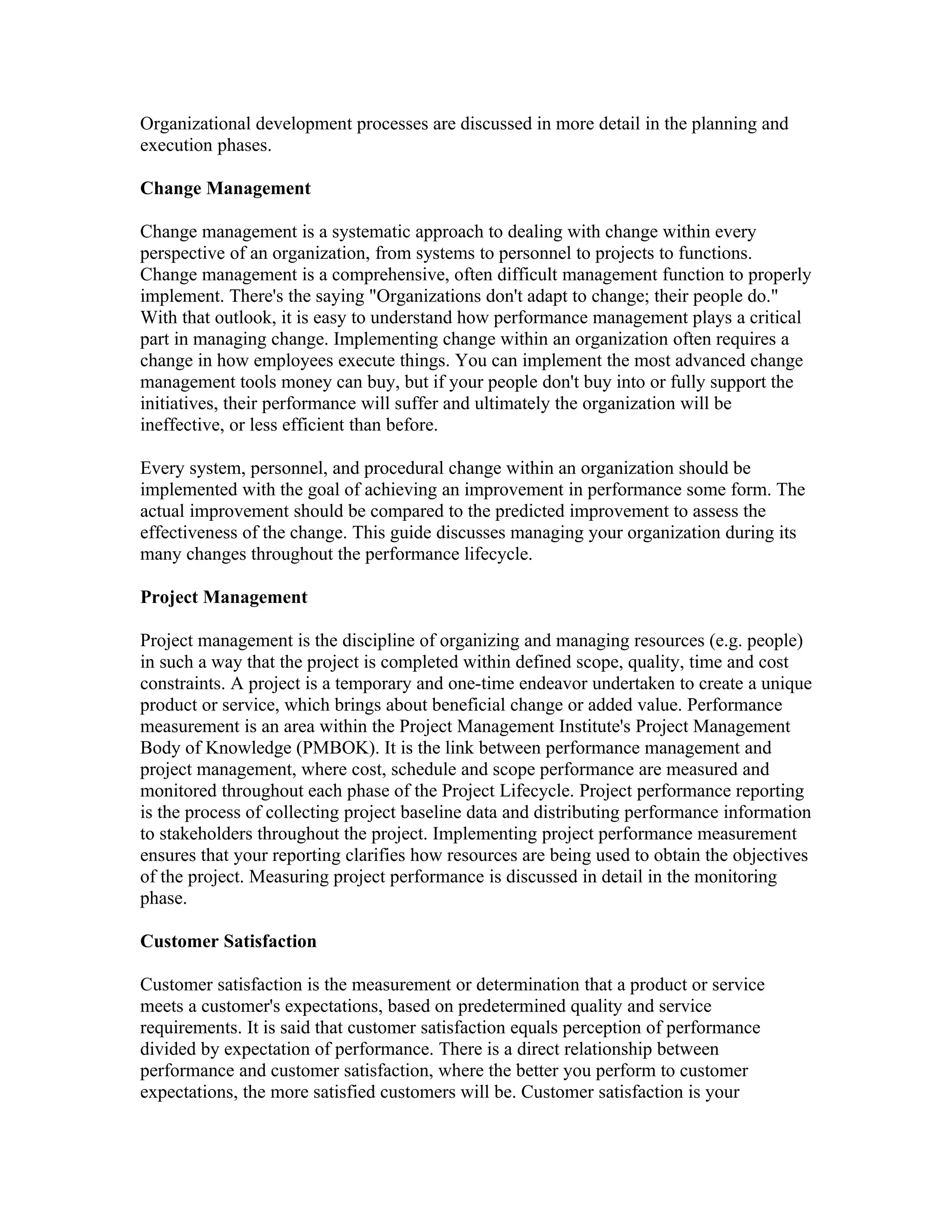 Project performance management | DOC