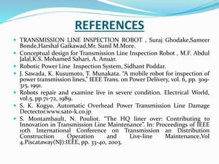 "SOLAR POWERED TRANSMISSION LINE INSPECTION ROBOT" | PPT