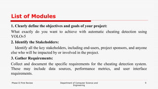 Project Phase-II - First Review - PPT Template.pptx