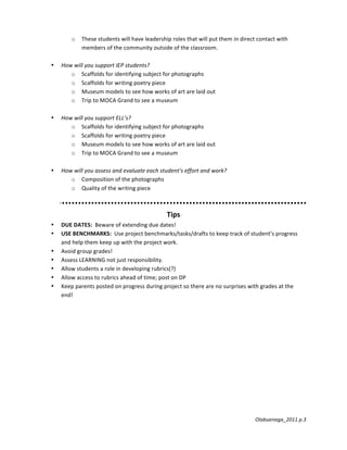 Project Planner: Who Am I? | PDF