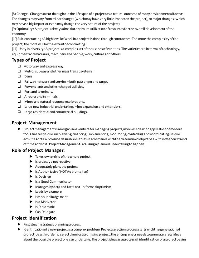 Project planning and analysis