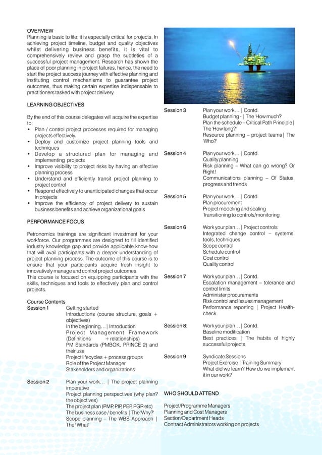 Project planning and controls | PDF