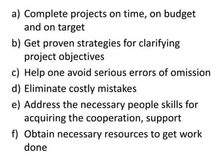 PROJECT PLANNING AND MANAGEMENT | PPT