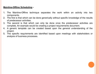 Project planning and scheduling techniques | PPTX