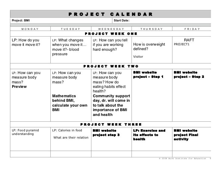 Project planning form