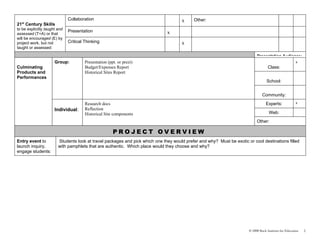 PBL Lesson Plan Outline | DOC