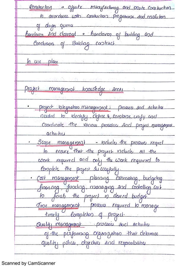 Project planning notes | PDF