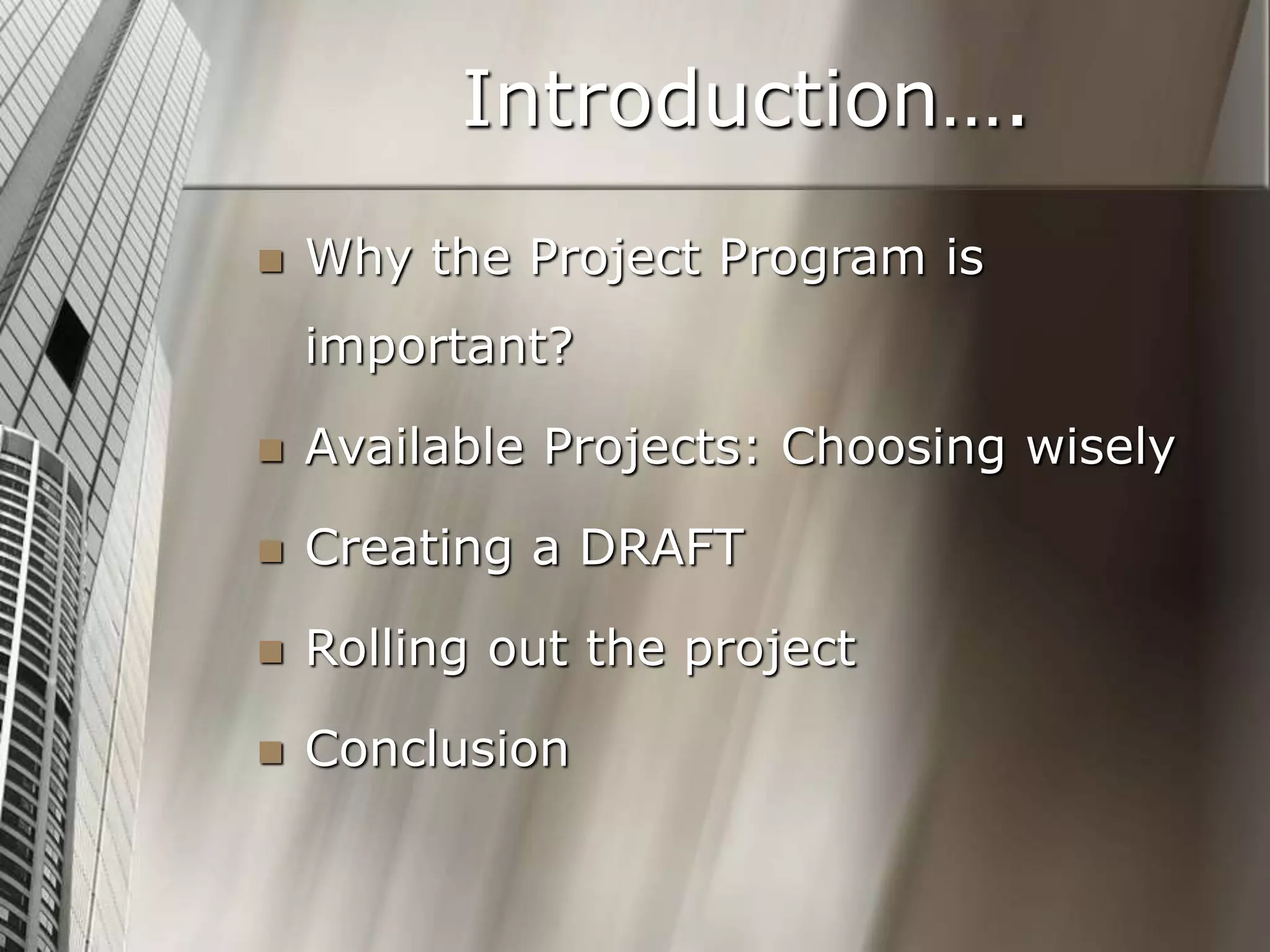 Project Planning With A Draft | PPT