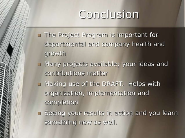 Project Planning With A Draft | PPT
