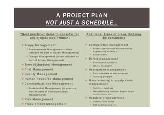 Critical elements of a project plan | PDF