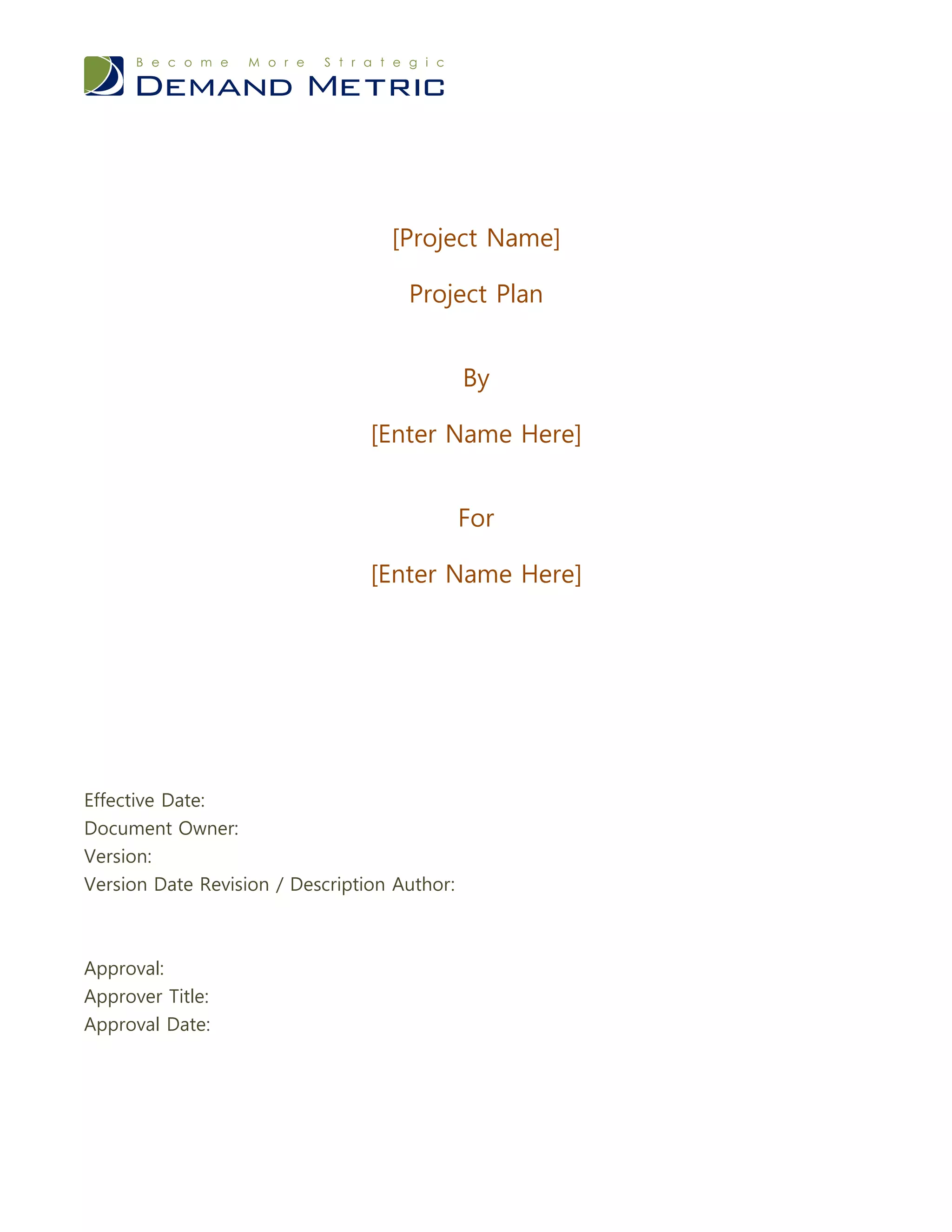Project Plan template | PDF