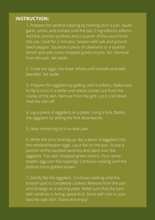 Project plan (vegetables) EGG PLANT RECIPE | PDF