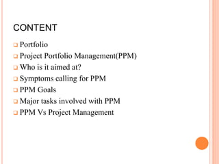 Project portfolio management | PPTX