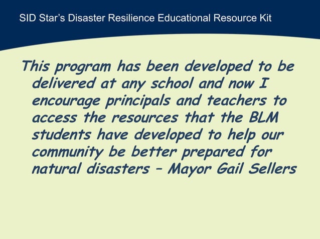 Disaster Resilience and Awareness Project | PPT