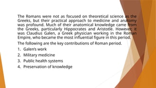 "History of Anatomy during Roman Period" | PPTX
