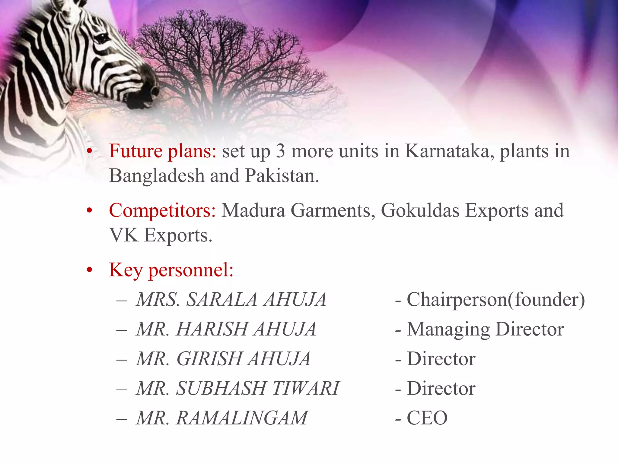 Shahi Exports Pvt. Ltd | PPTX