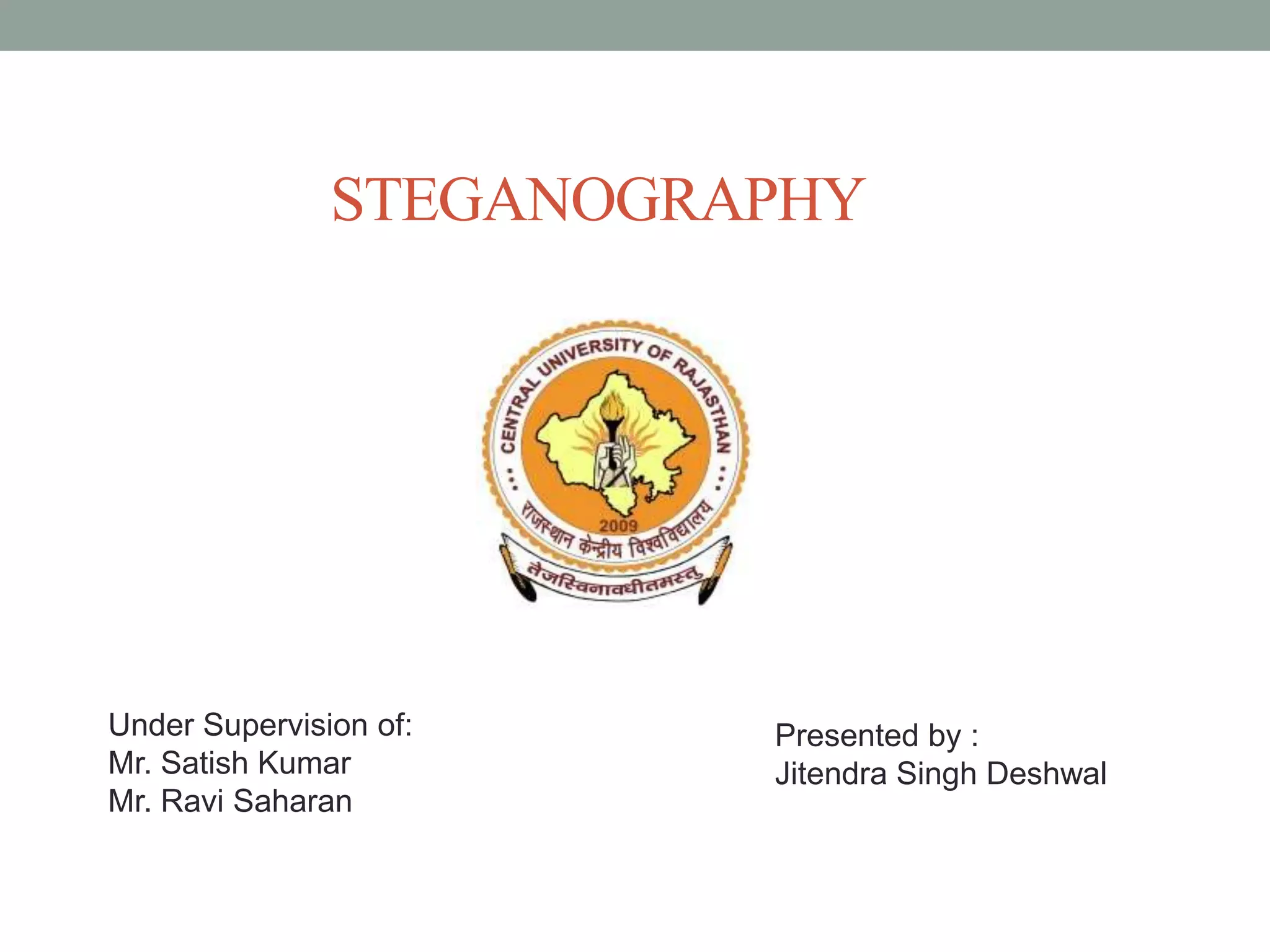 Steganography | PPT