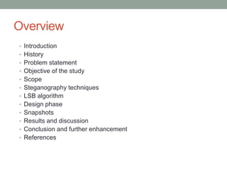 Steganography Project | PPTX