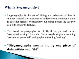 DWT based approach for steganography using biometrics | PPT