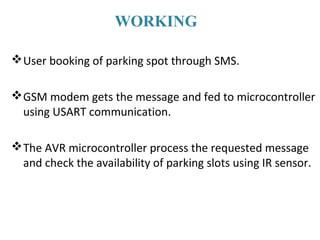 Smart parking reservation system using SMS | PPT