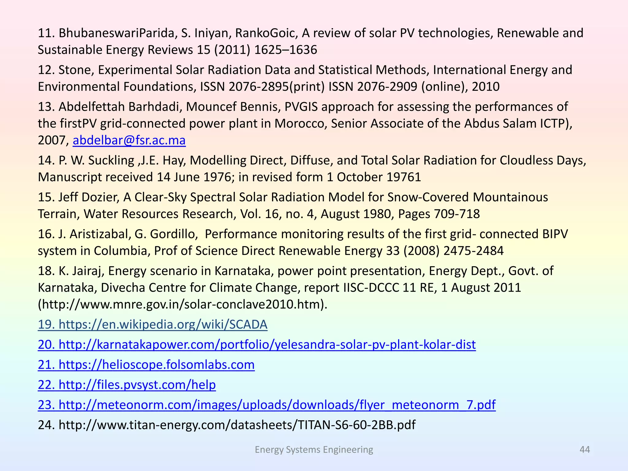 Study of Large Scale Grid interactive Solar PV power plant | PPTX