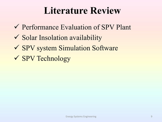 Study of Large Scale Grid interactive Solar PV power plant | PPTX
