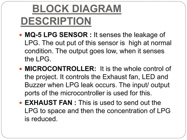 Microcontroller Based LPG Detector Using GSM Module | PPTX