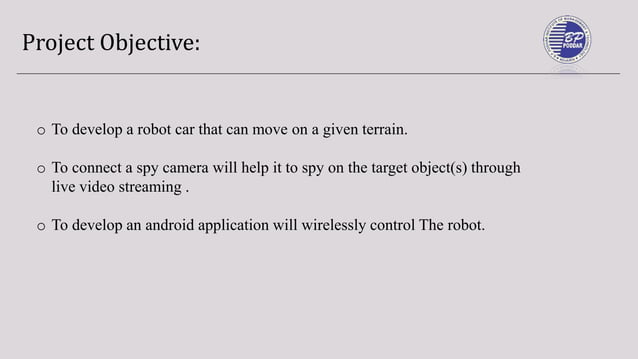 Android Controlled Arduino Spy Robot | PPTX