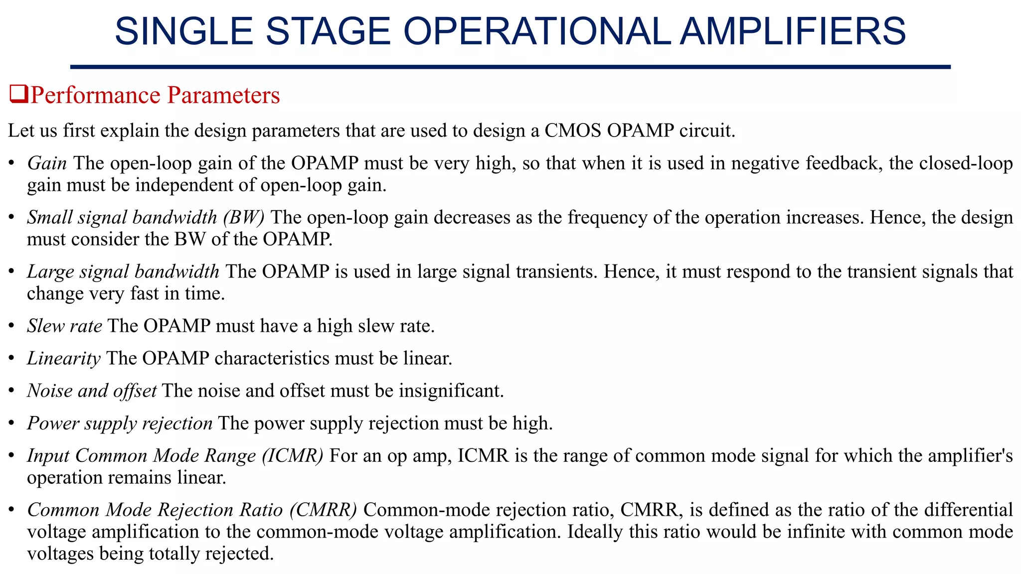Design of CMOS operational Amplifiers using CADENCE | PPTX
