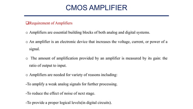 Design of CMOS operational Amplifiers using CADENCE | PPTX