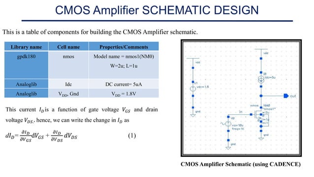 Design of CMOS operational Amplifiers using CADENCE | PPT