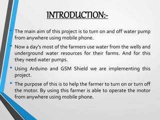 Smart agriculture system using IOT | PPTX