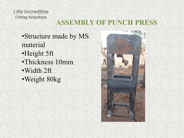 Design of punching machine | PPTX
