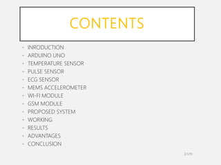Implementation Of Real Time IoT Based Health monitoring system | PPTX