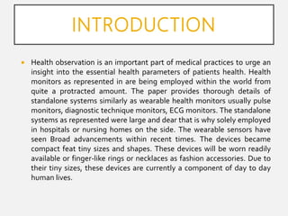 Implementation Of Real Time IoT Based Health monitoring system | PPTX