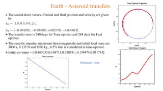 Low thrust interplanetary trajectory optimization (Optimal control) | PPTX