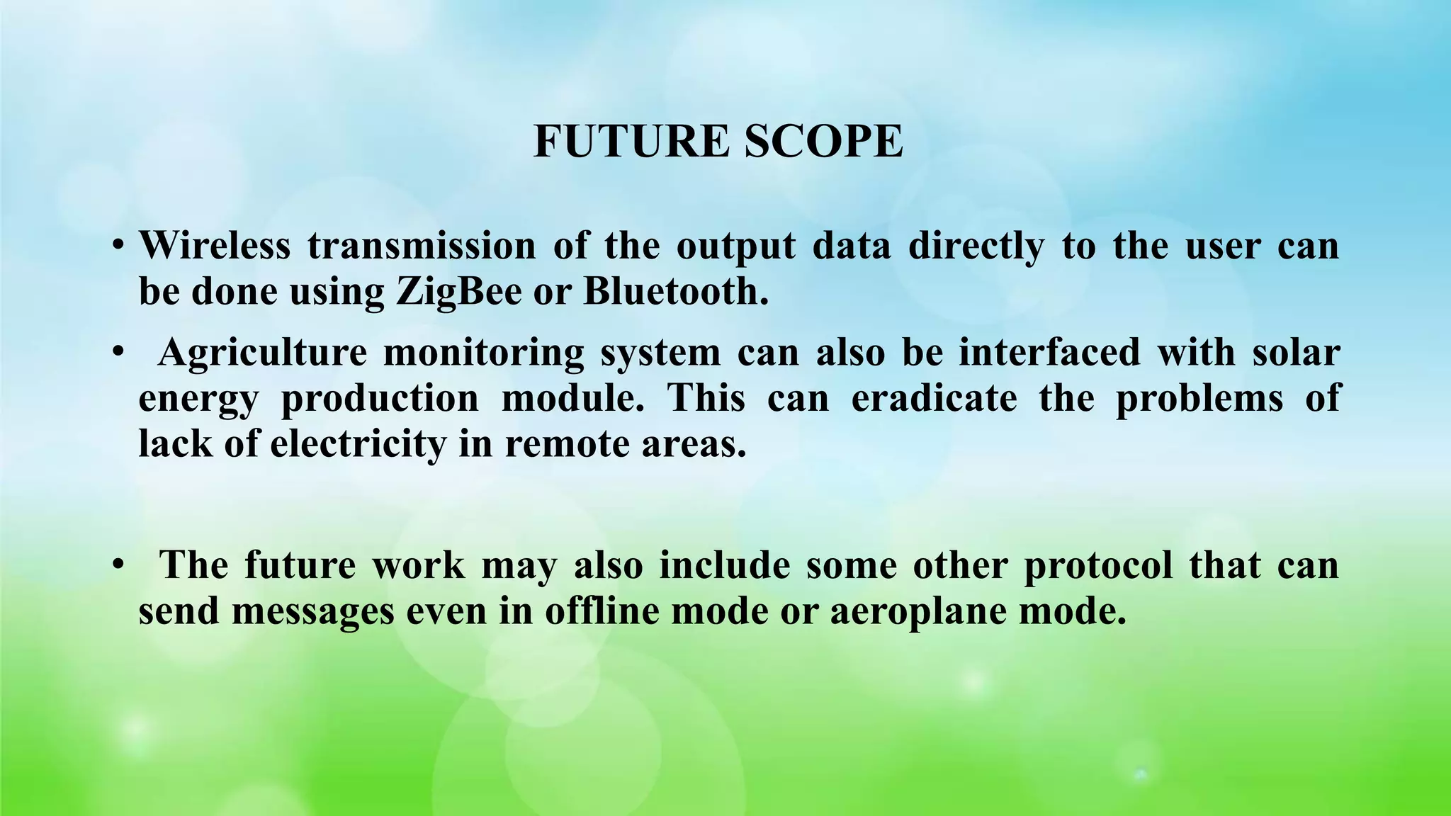 GSM Based climate Monitoring System for Agriculture | PPT