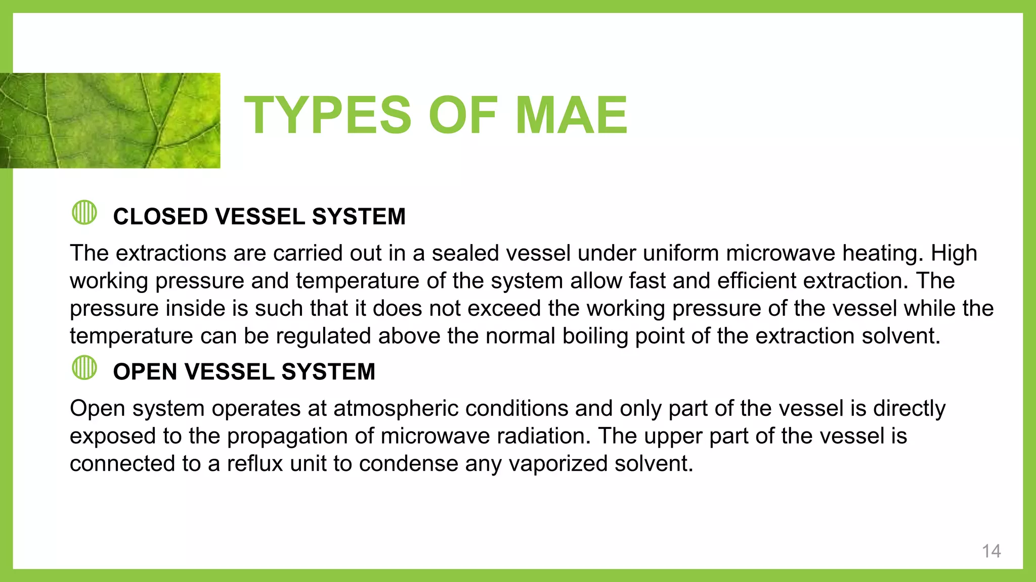 MICROWAVE ASSISTED EXTRACTION | PPTX