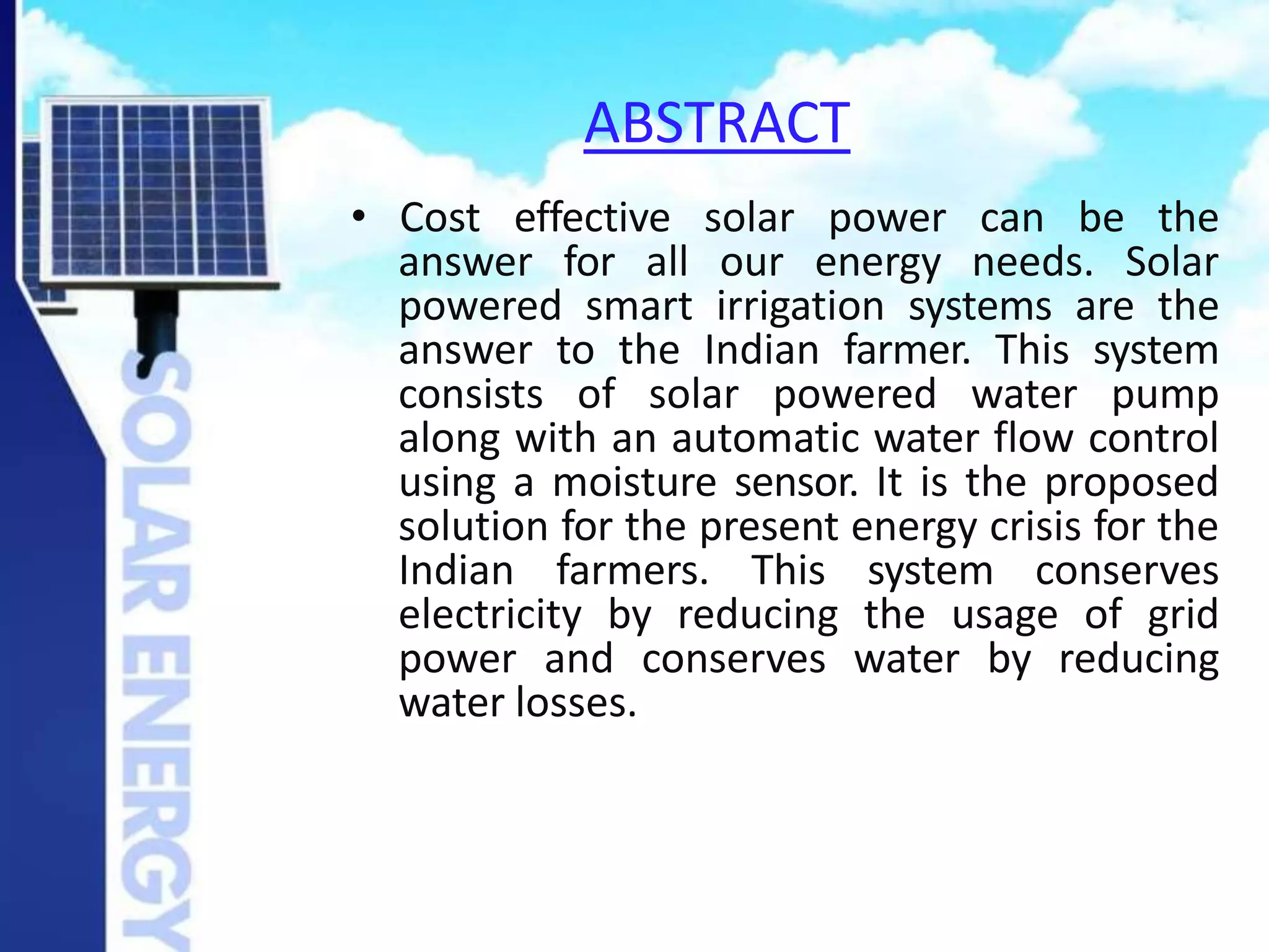 Smart Solar Irrigation System | PPTX