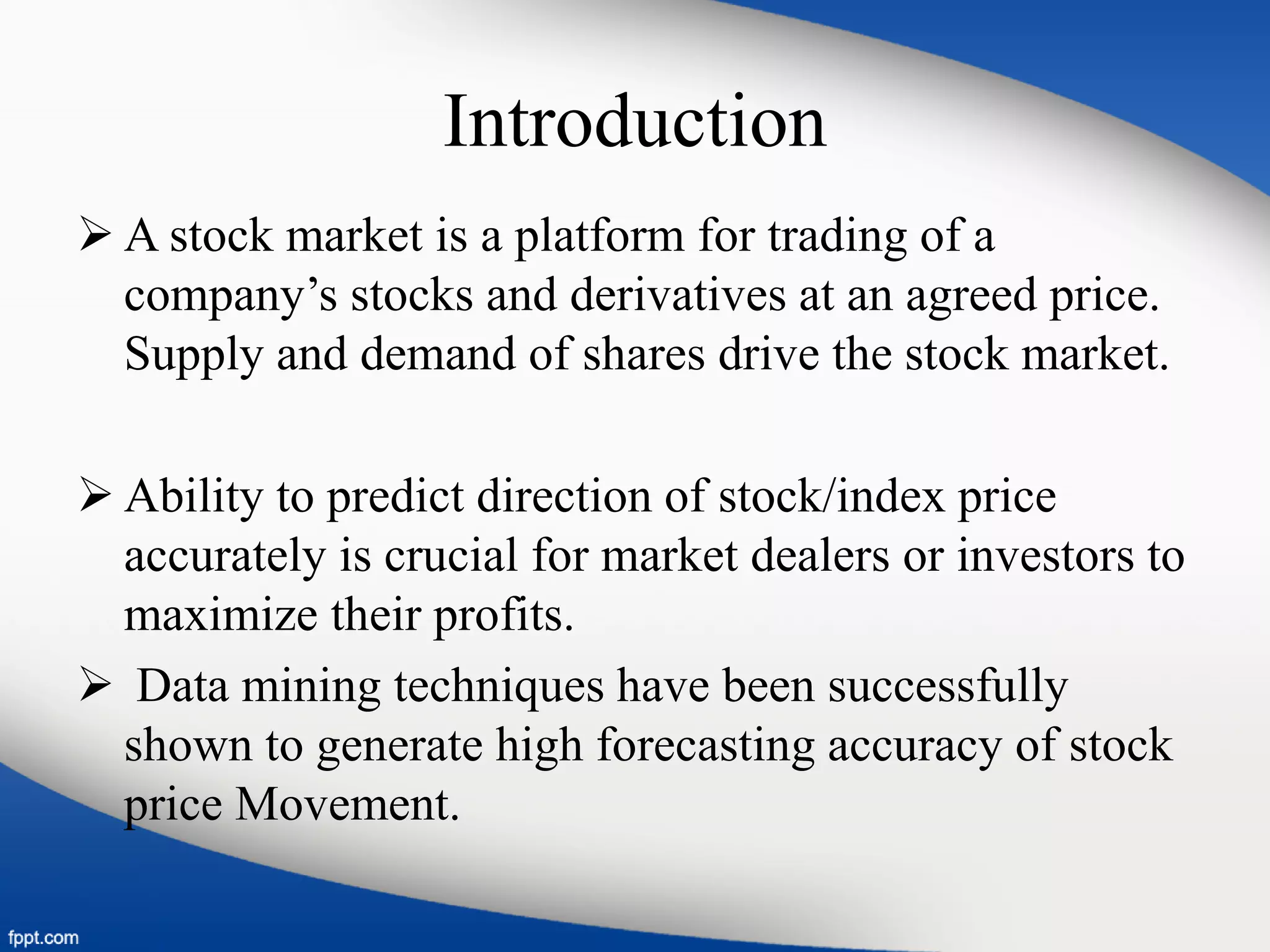 Stock Market Price Prediction Using Technical Analysis | PDF
