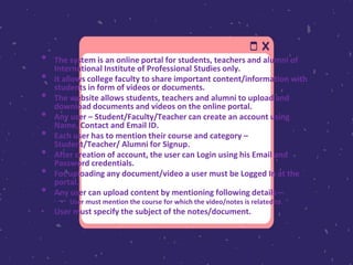 Content Sharing Website PPT | PPT