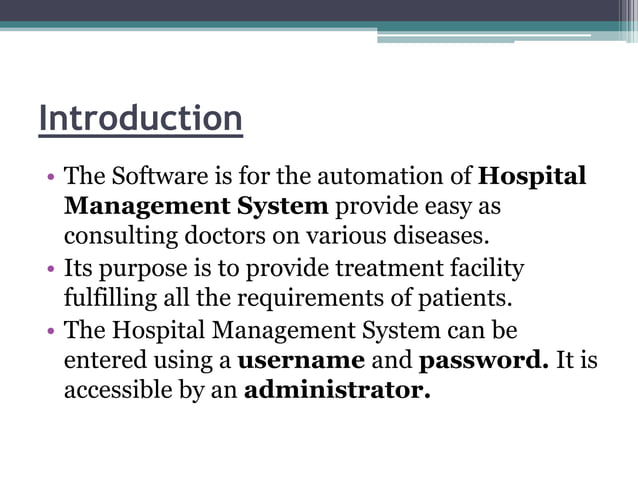 Hospital management system (ppt) | PPTX | Operating Systems | Computer ...